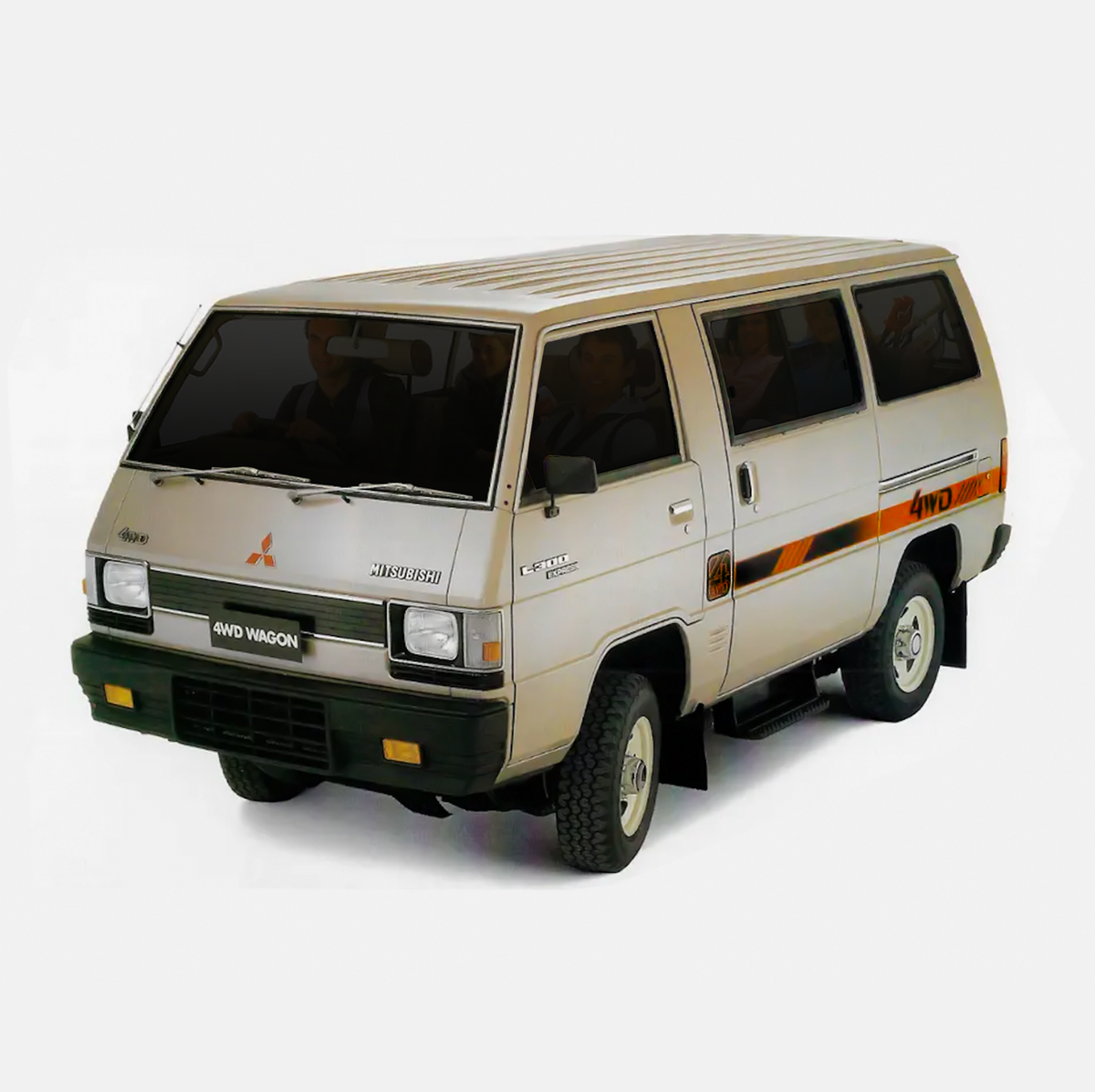 Mitsubishi Delica/L300 4WD Black and Red Stripe – Recal Decals