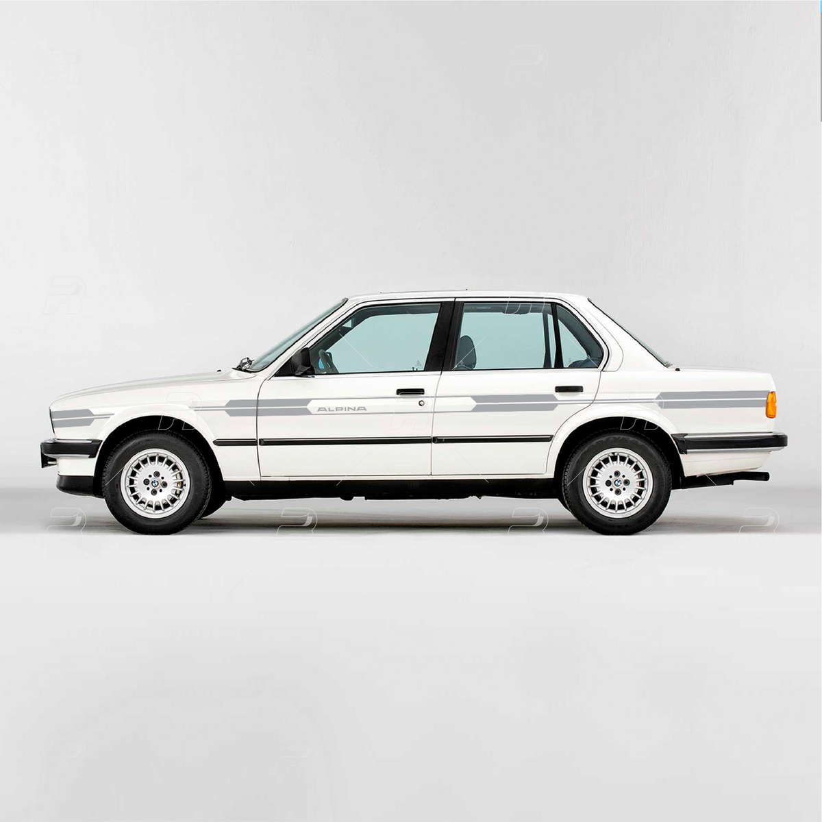 BMW e30 3-Series 4-door Alpina Silver Kit – Recal Decals